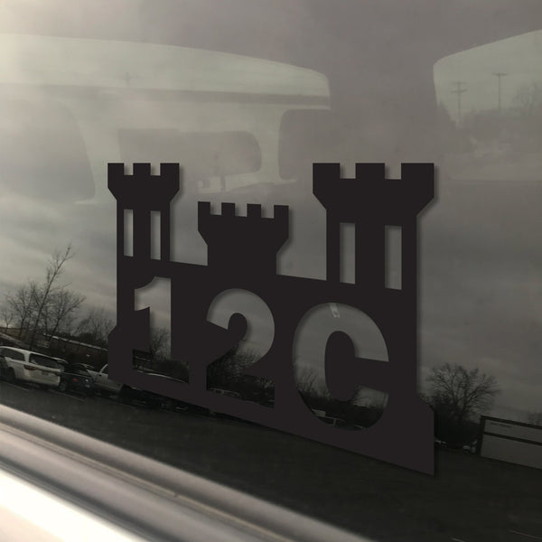 U.S. Army MOS 12C Bridge Crewmember Castle Window Decal – Inkfidel