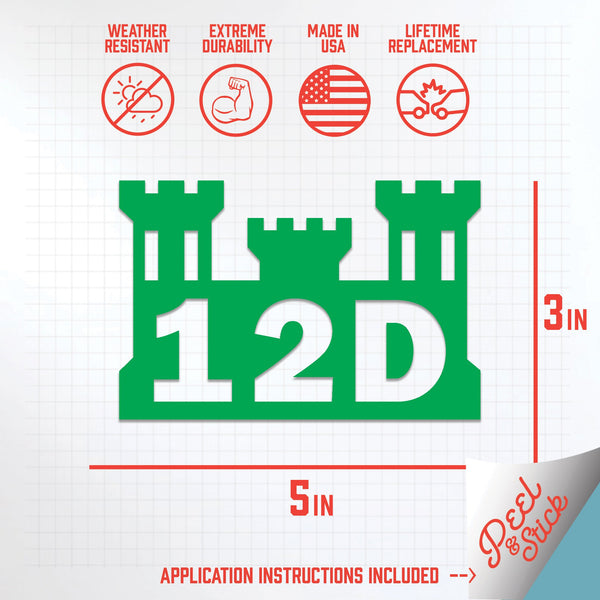 Inkfidel 12D Diver Castle MOS Decal